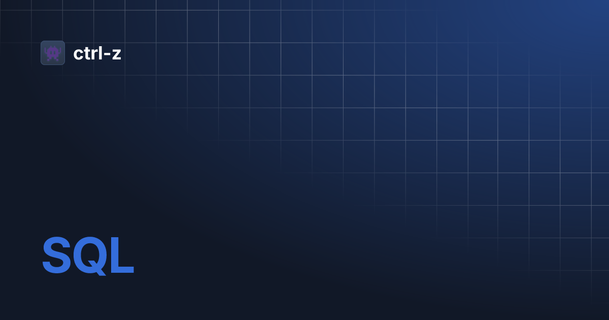 SQL | ctrl-z